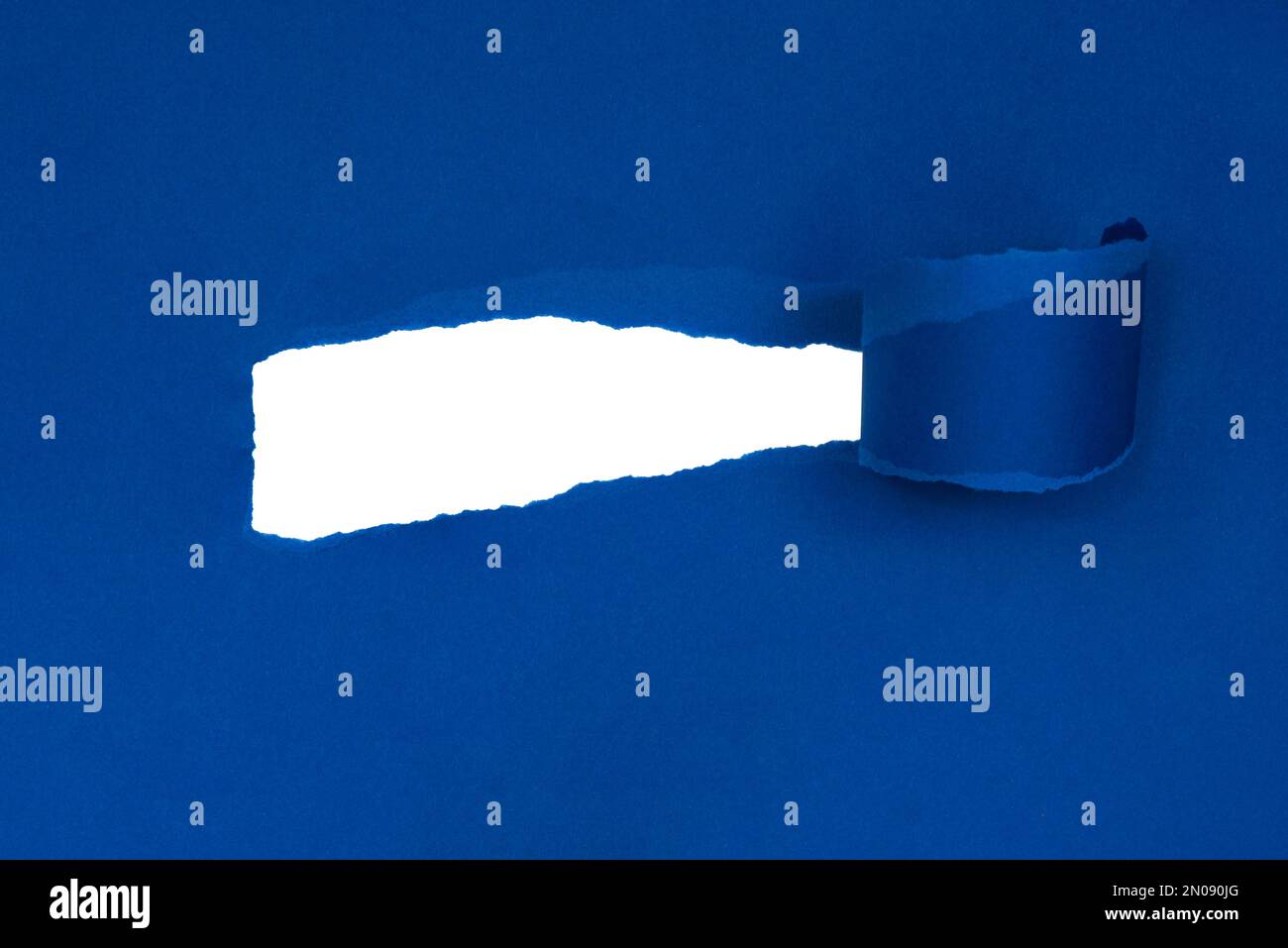 Blue torn sheet of paper with whole space for text isolated Stock Photo ...