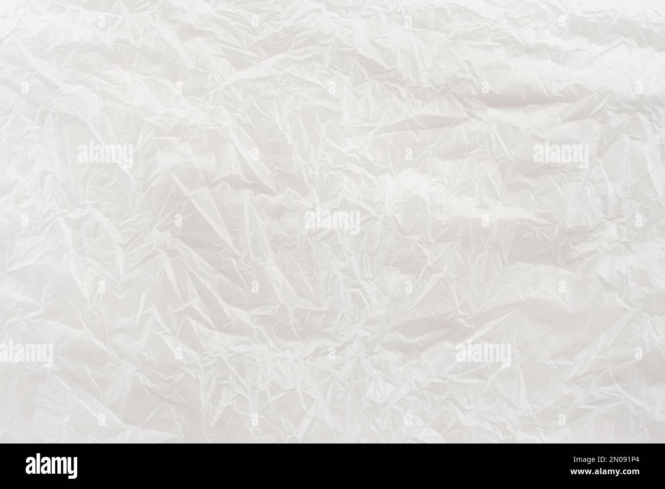 Texture of crumpled white paper. Background of light paper with bends ...