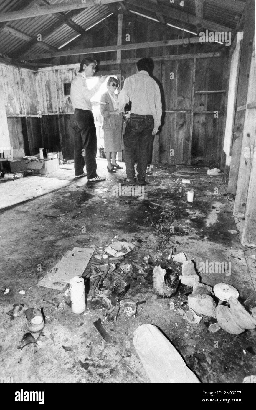 The inside of the shack on the ranch near Matamoros, Mexico, where ...