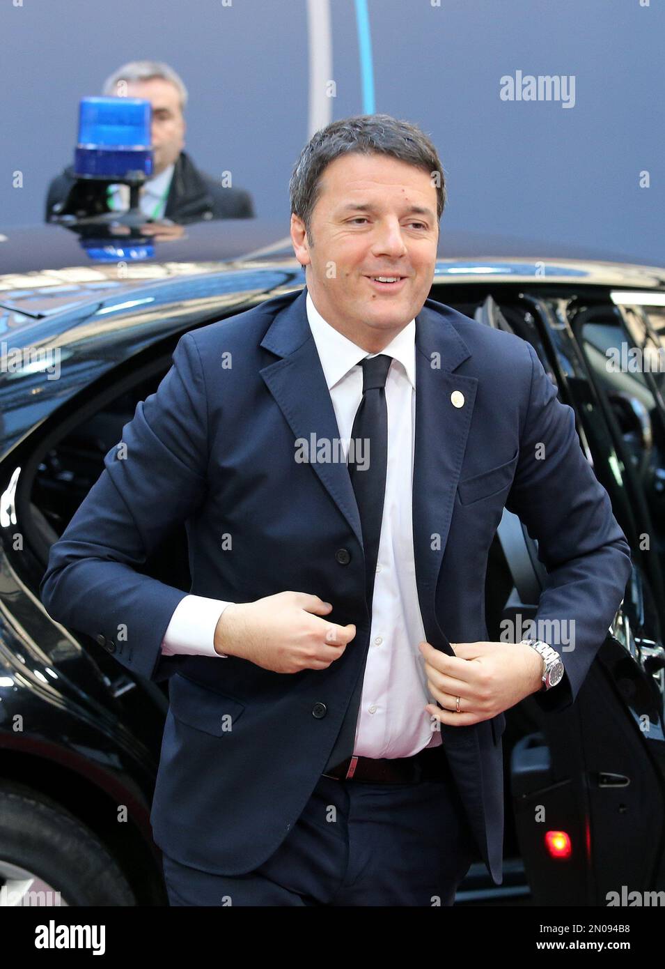 Italian Prime Minister Matteo Renzi arrives for an EU summit at the EU ...