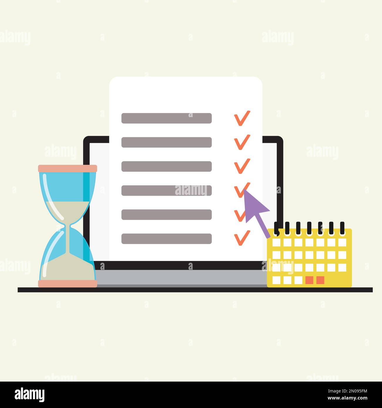 Online list to do task, time and business management. Vector of online ...