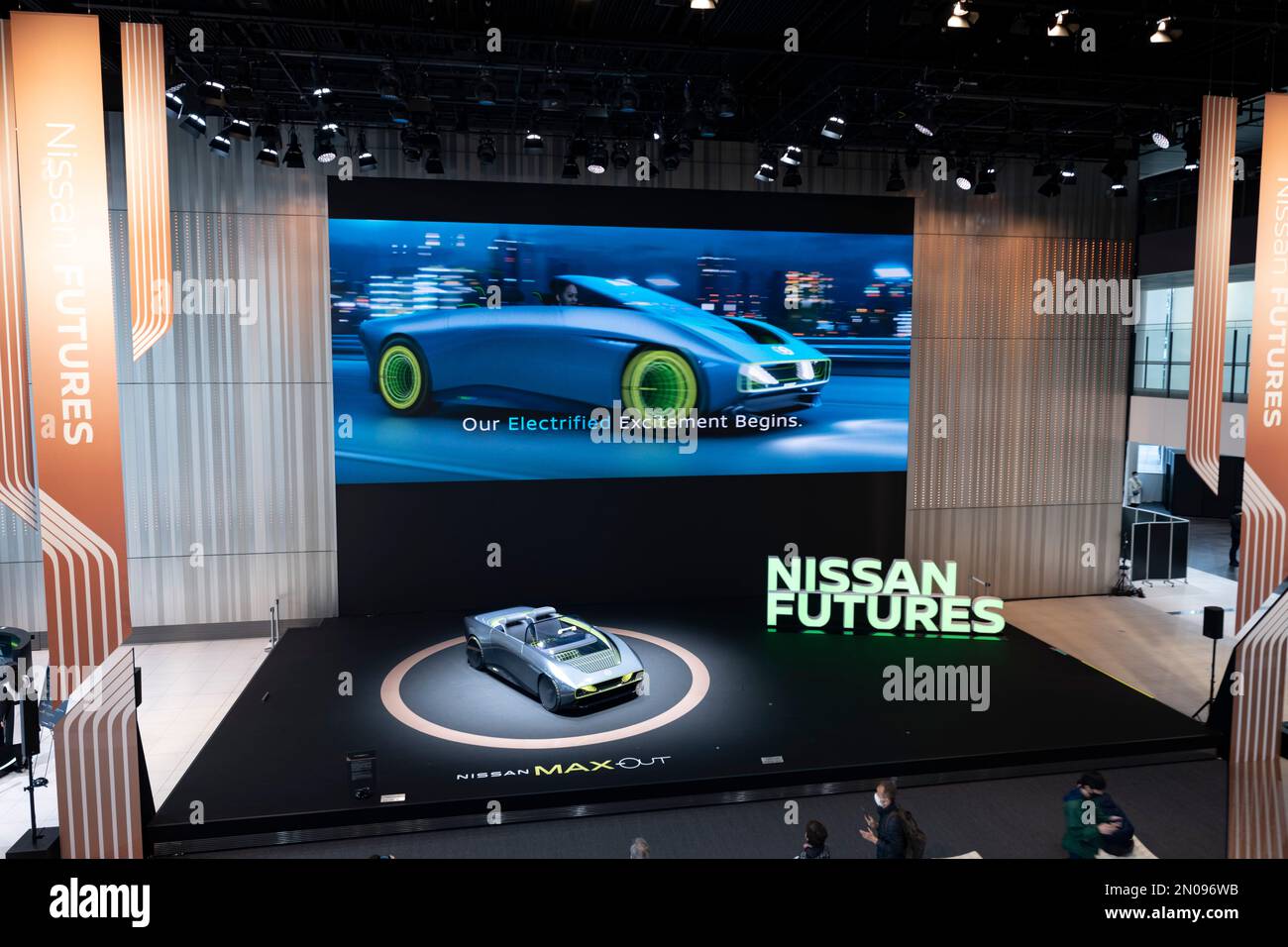 Yokohama, Kanagawa Prefecture, Japan. 5th Feb, 2023. The Nissan Max Out Nissan Futures EV ...