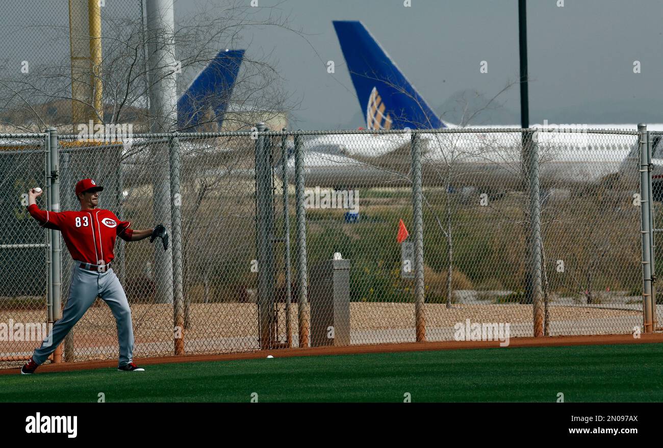 Cincinnati Reds' A. J. Morris throws during a spring training baseball ...