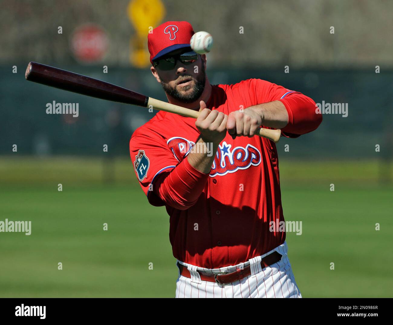 Philadelphia Phillies catcher Cameraon Rupp during an MLB spring ...