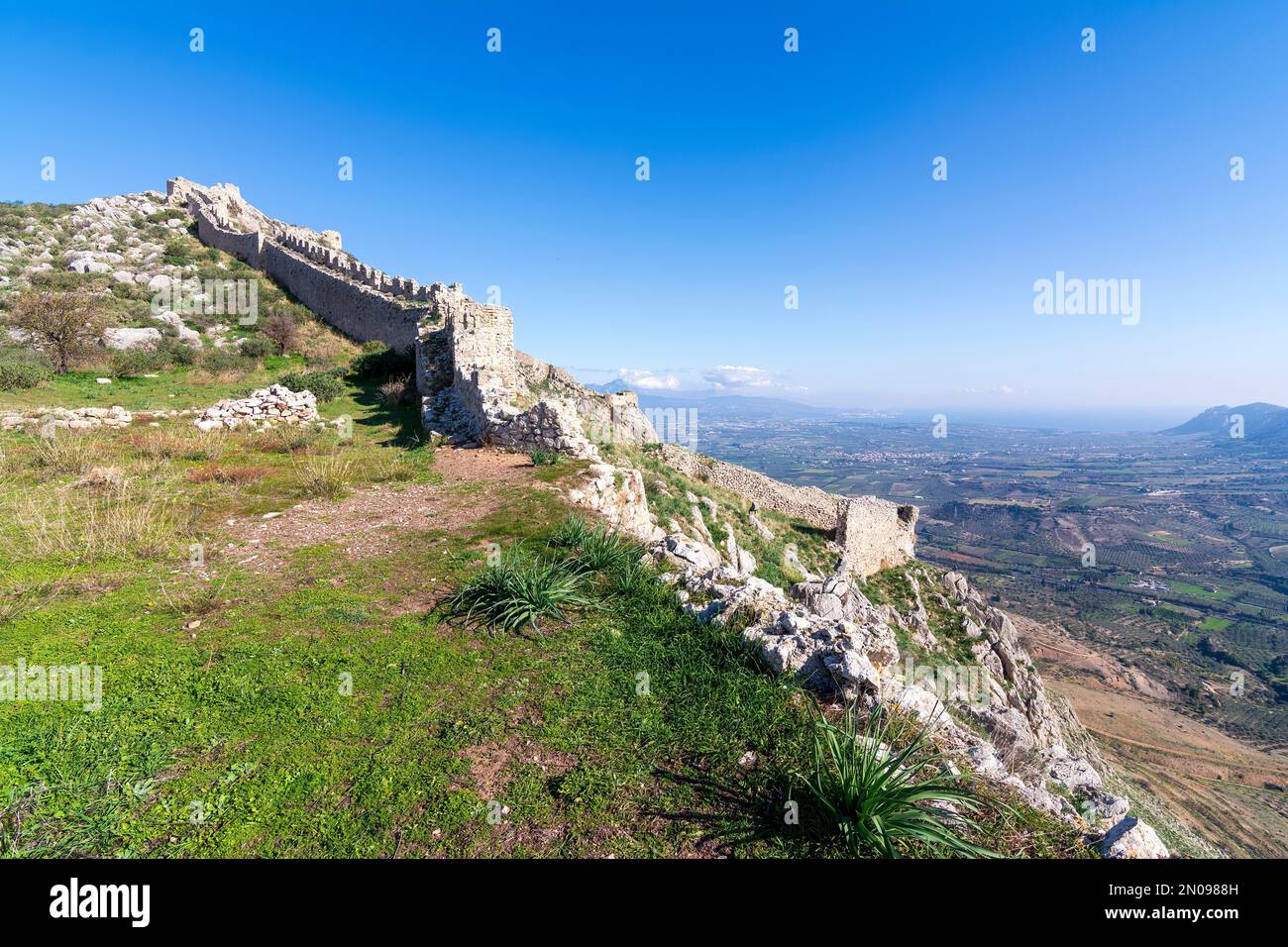 Acrocorinth, Upper Corinth fortress, the acropolis of ancient Corinth ...