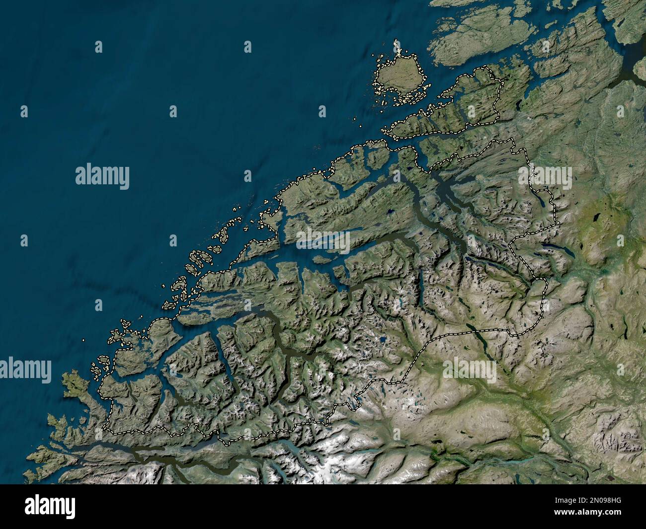 Mre og Romsdal, county of Norway. Low resolution satellite map Stock ...
