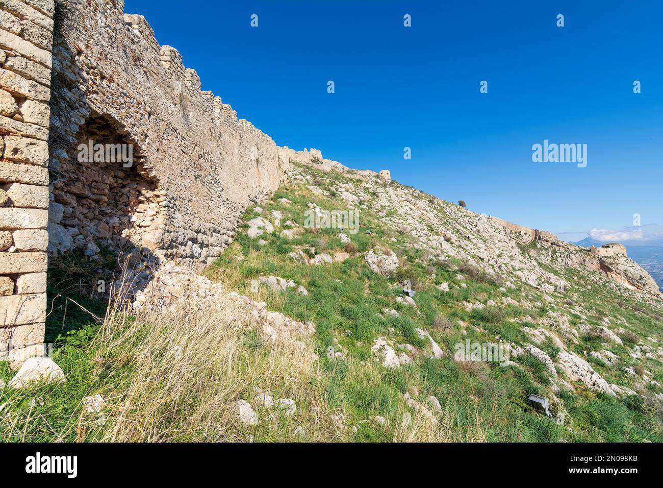 Acrocorinth, Upper Corinth fortress, the acropolis of ancient Corinth ...