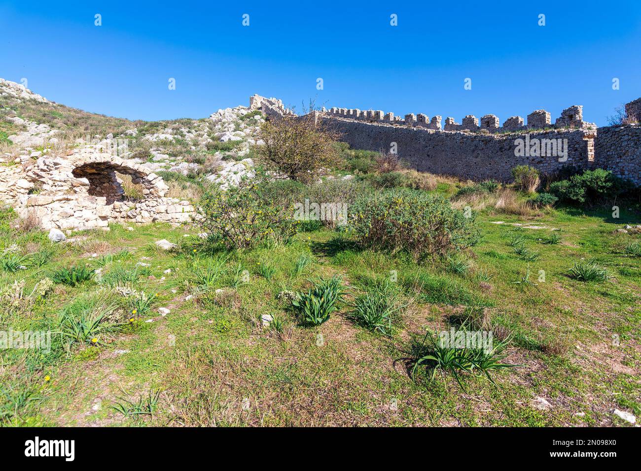 Acrocorinth, Upper Corinth fortress, the acropolis of ancient Corinth ...