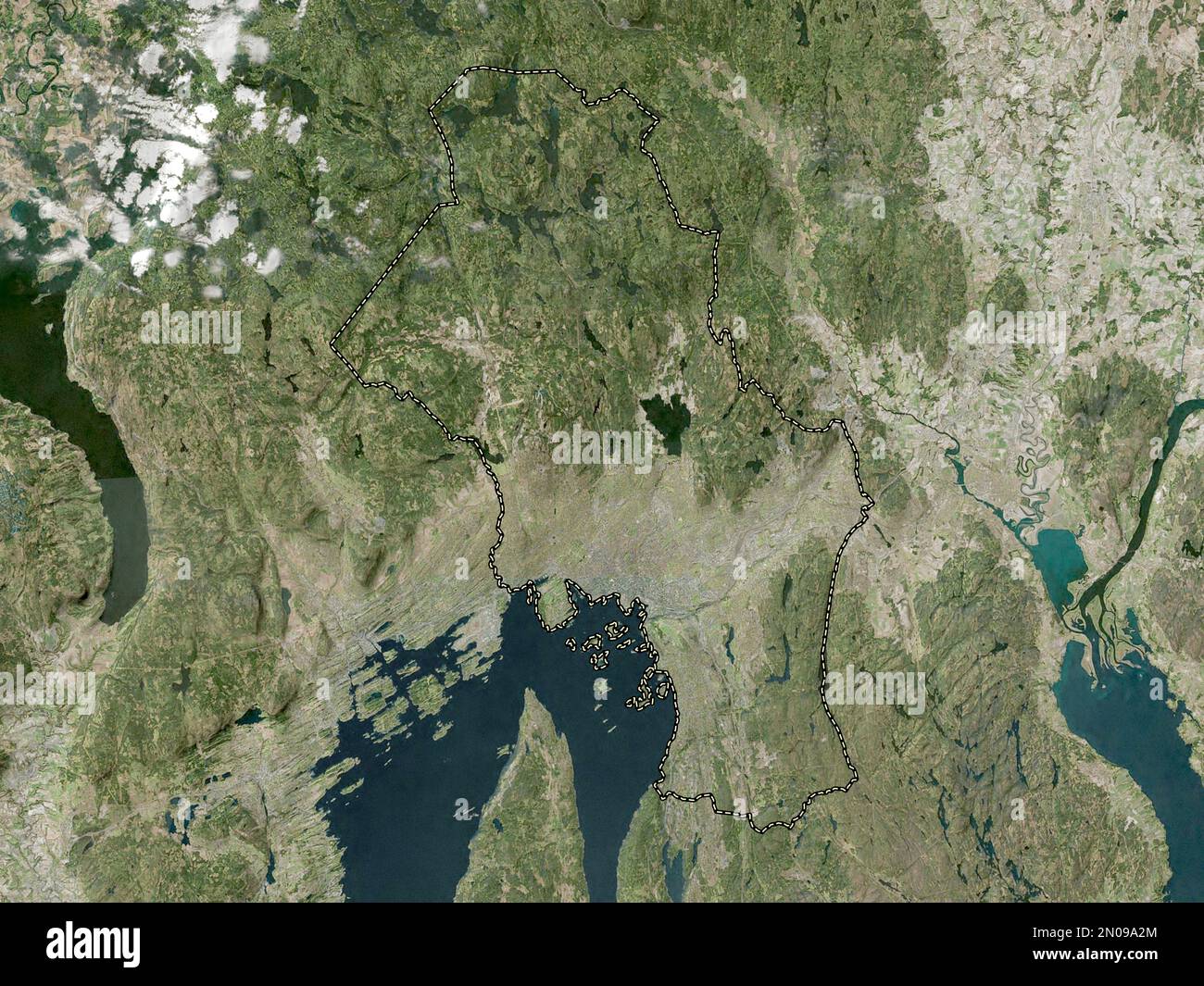 Norway map zoom border satellite hi-res stock photography and images - Alamy