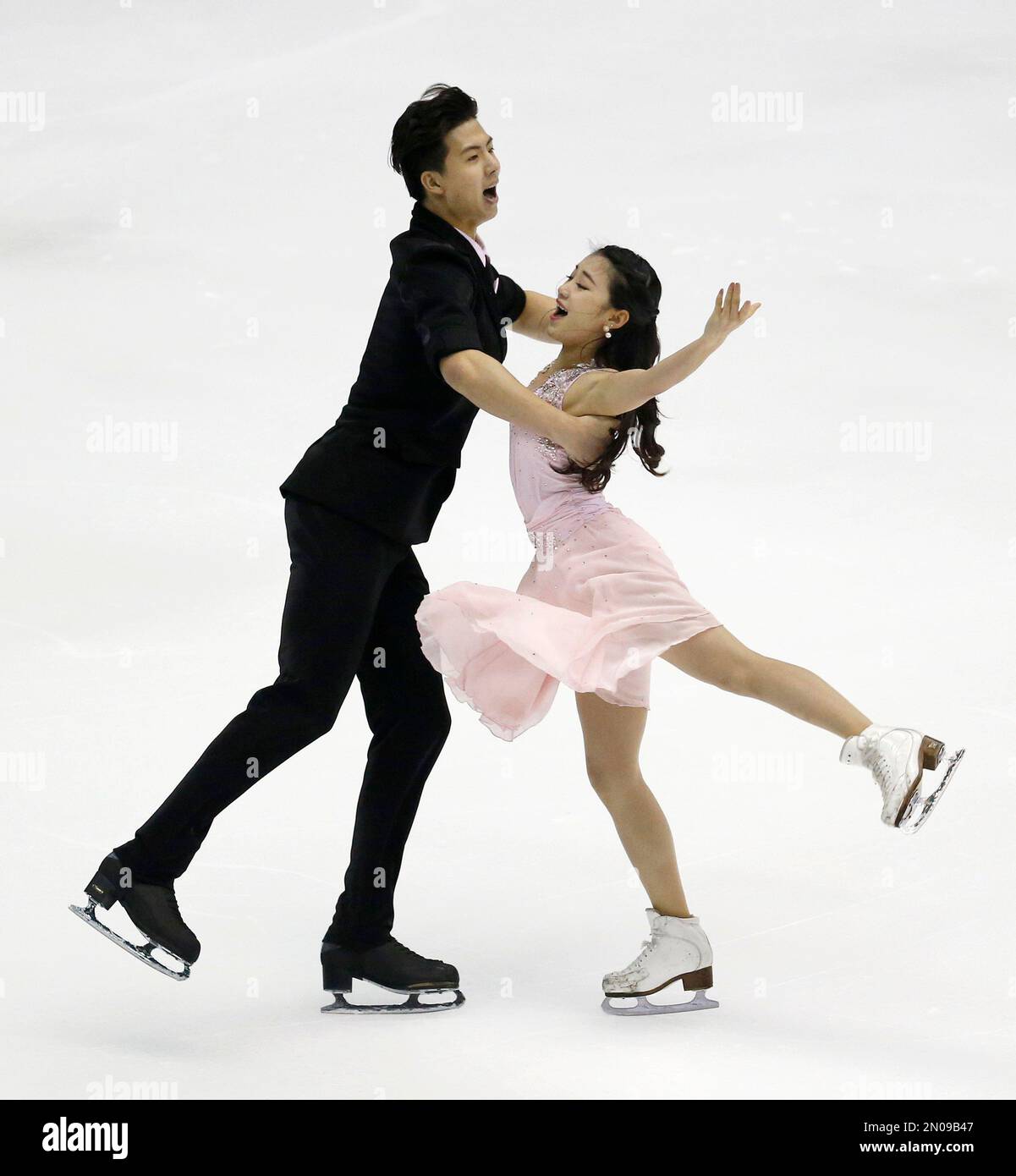 China's Wang Shiyue and Liu Xinyu perform during the Ice Dance Short ...
