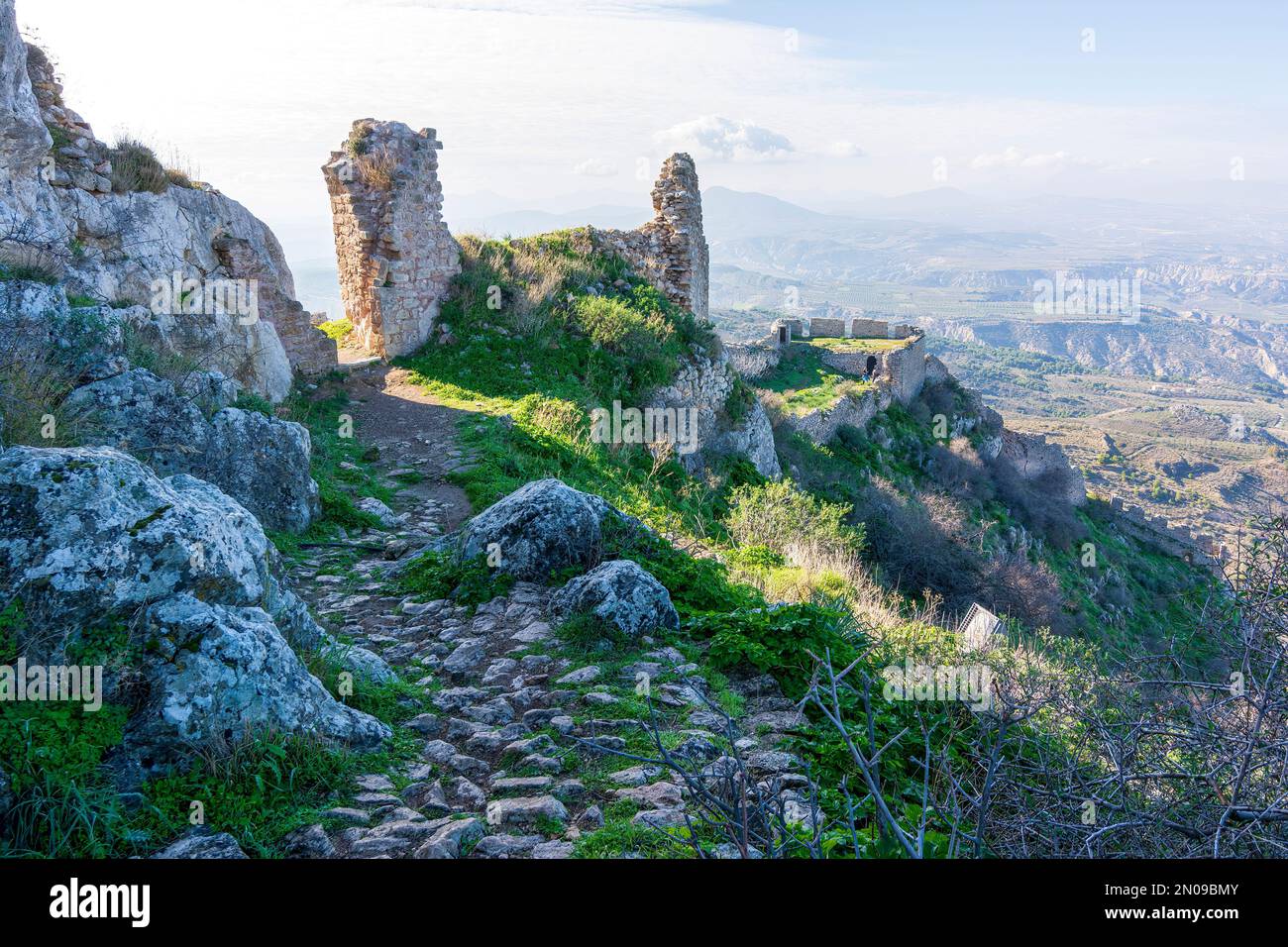Acrocorinth, Upper Corinth fortress, the acropolis of ancient Corinth ...