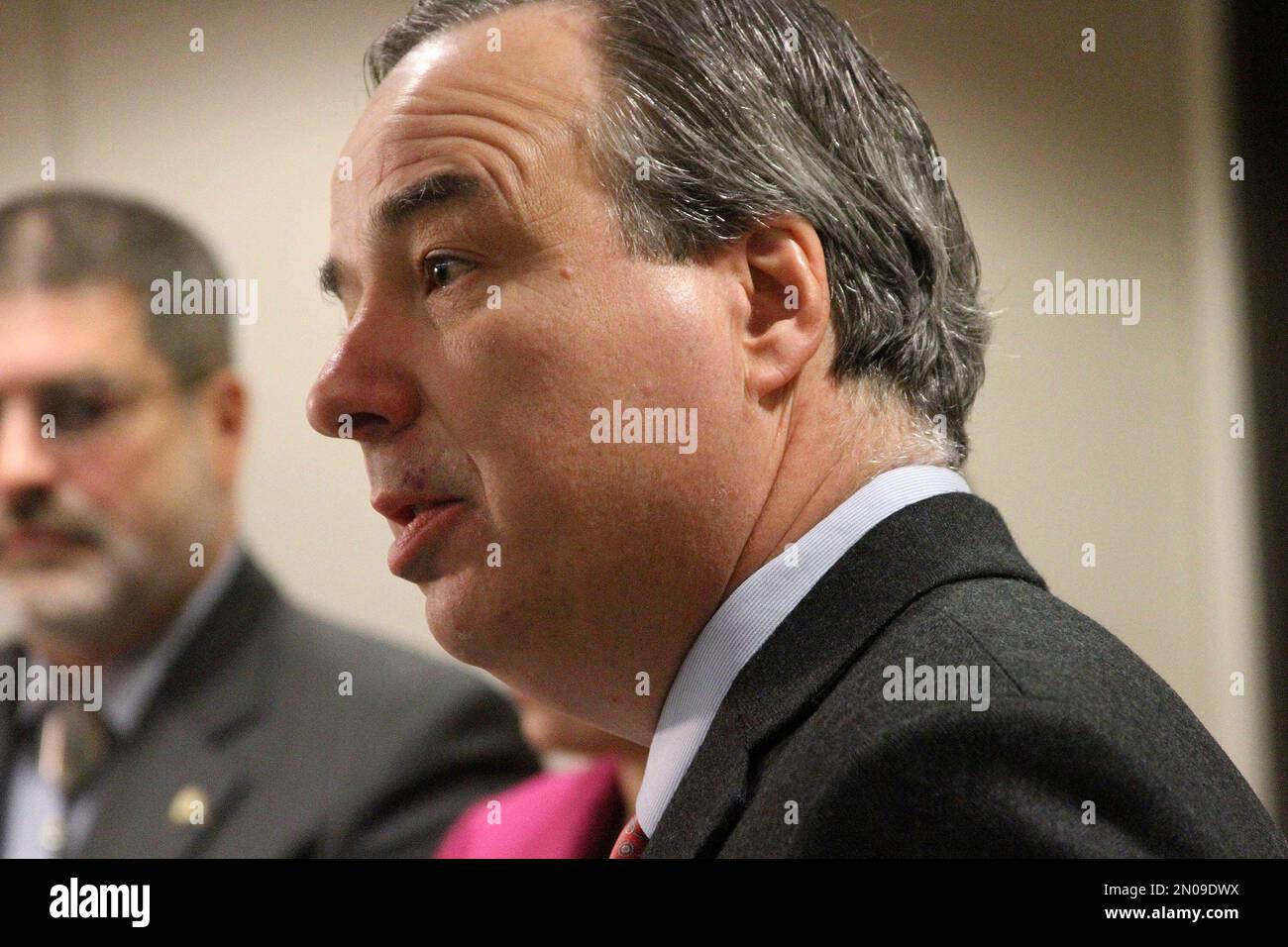 Joe Marushack, president of ConocoPhillips Alaska, addresses members of ...