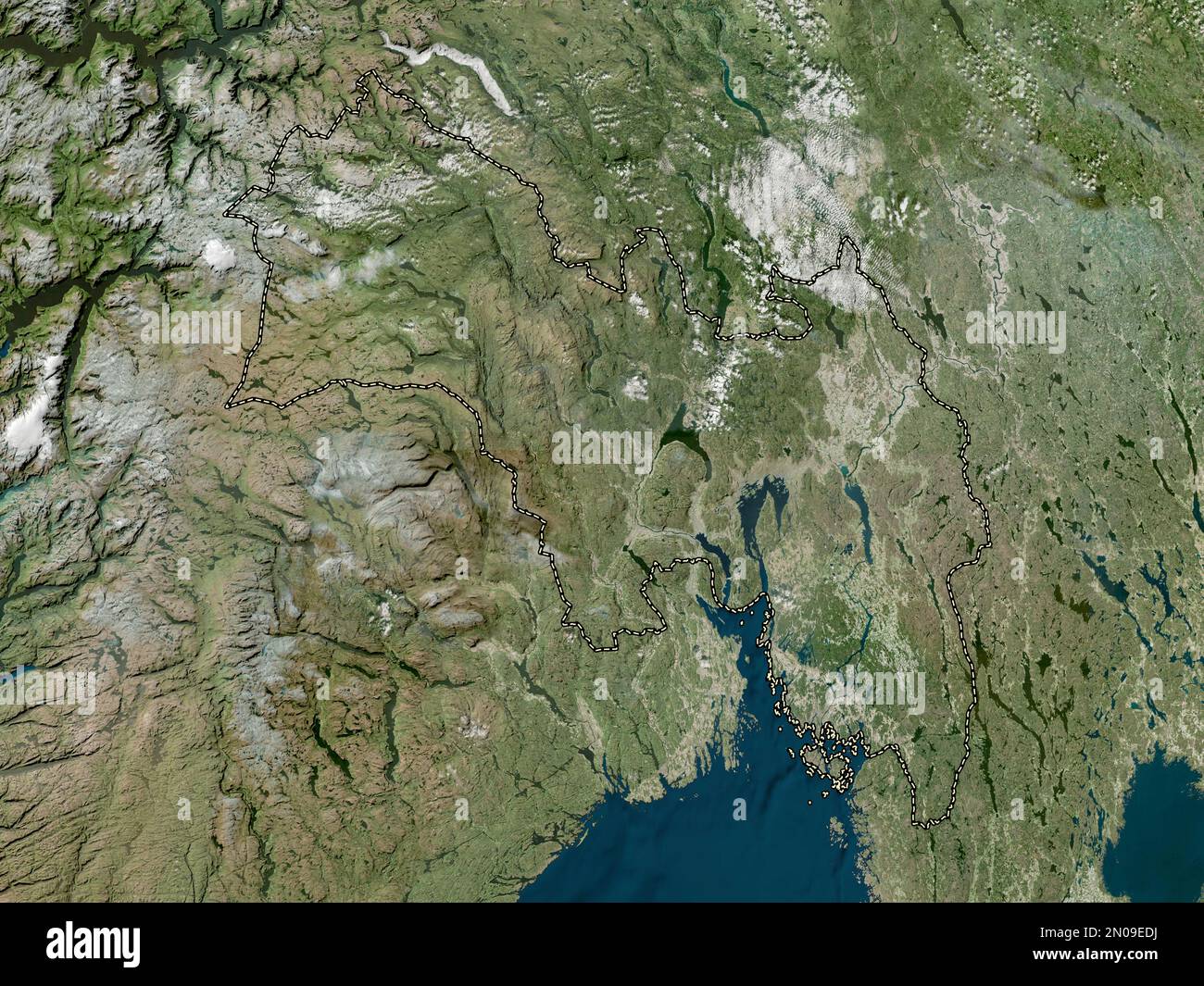 Viken, county of Norway. High resolution satellite map Stock Photo - Alamy