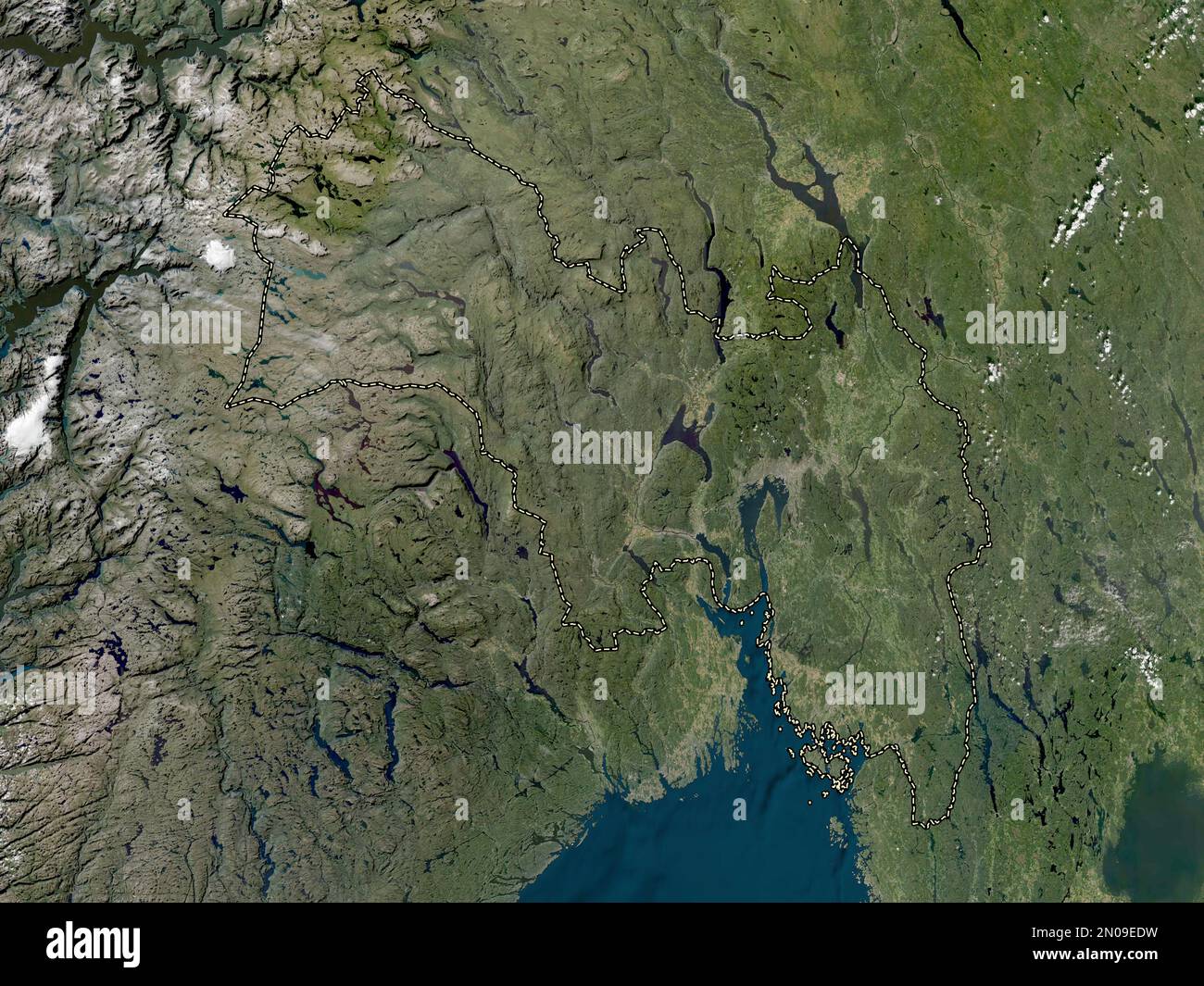 Viken, county of Norway. Low resolution satellite map Stock Photo - Alamy