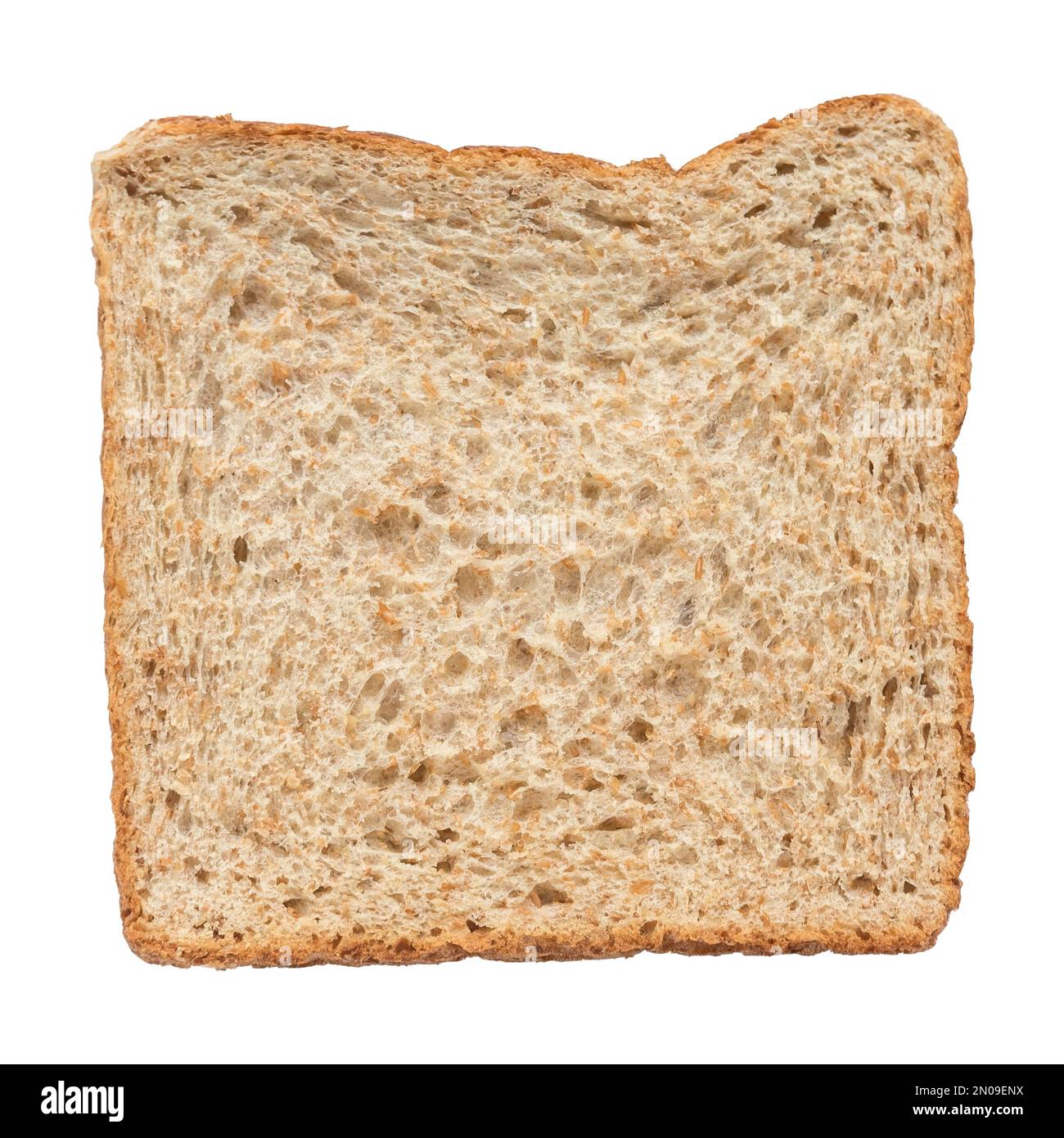 A slice of wholemeal bread isolated on a white background Stock Photo ...