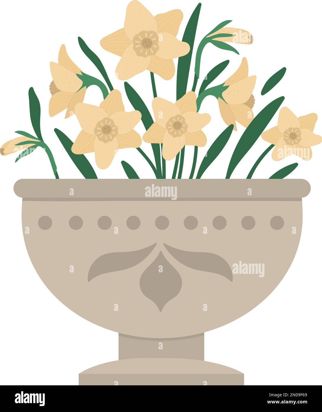 White stone flower pot Stock Vector Images - Alamy