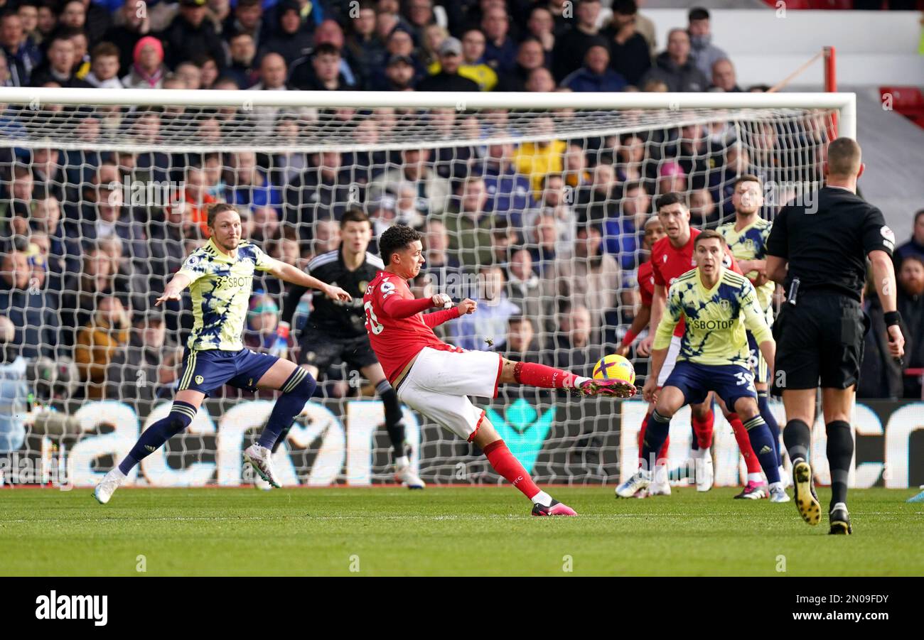 Nottingham Forest's Brennan Johnson scores their side's first goal of ...