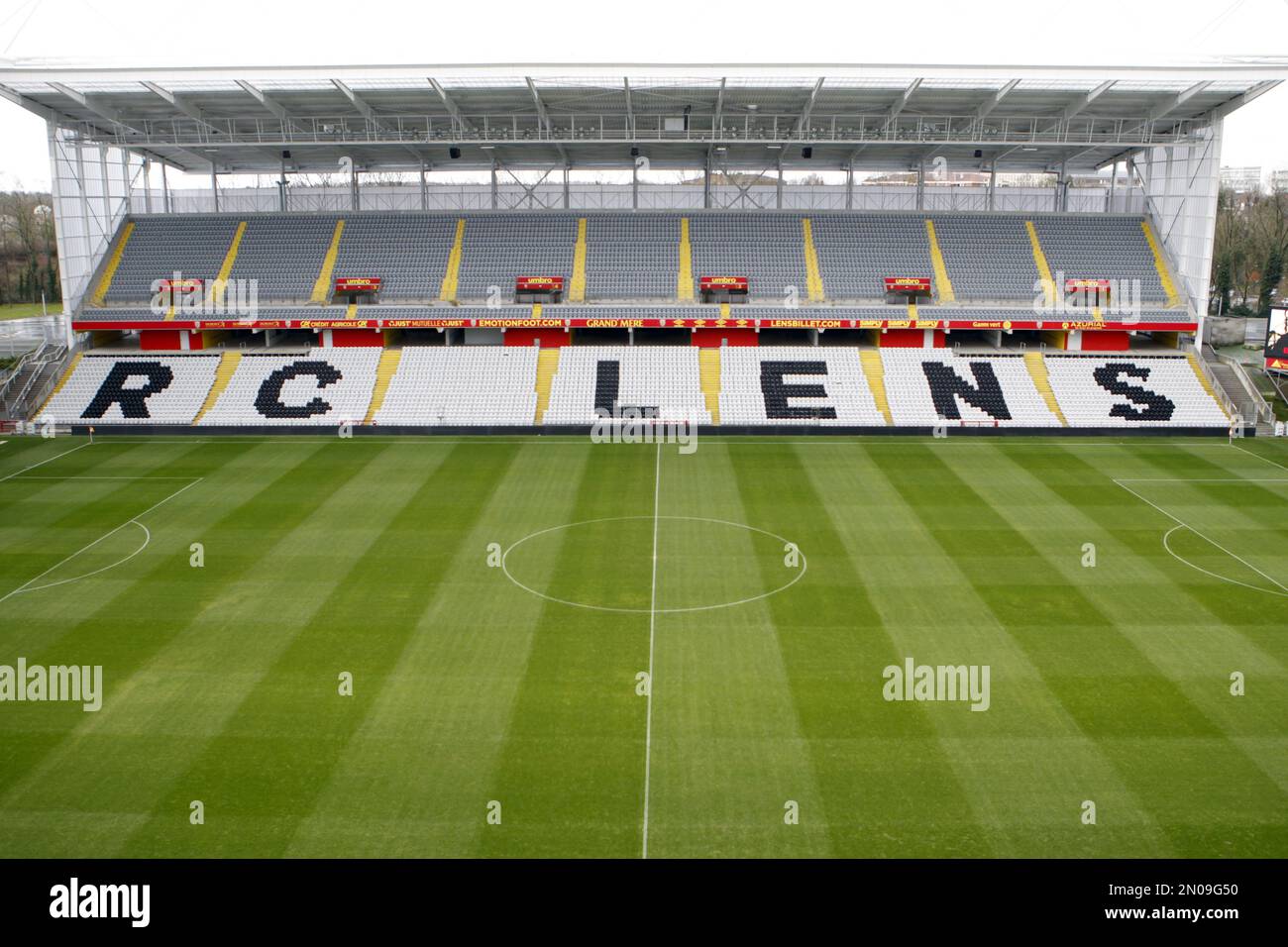 Inside view of the Felix Bollaert-Delelis football stadium in Lens ...