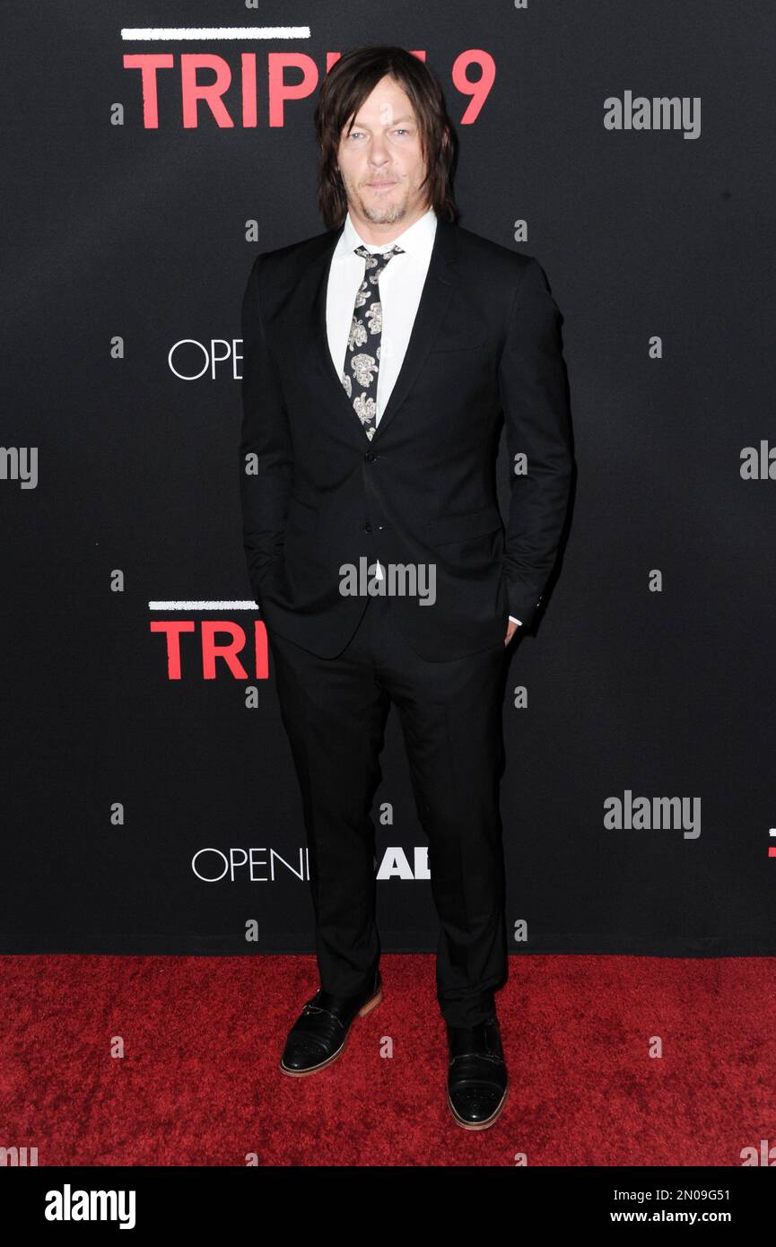 Norman Reedus arrives at the LA Premiere of "Triple 9" held at the ...
