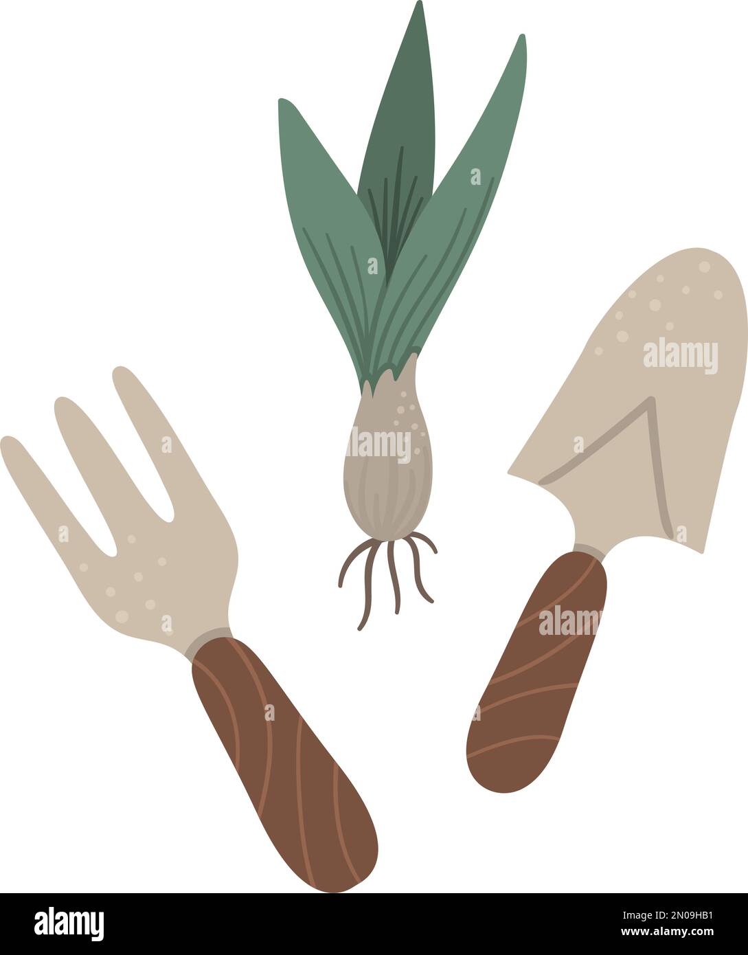 Vintage gardening fork Stock Vector Images - Alamy