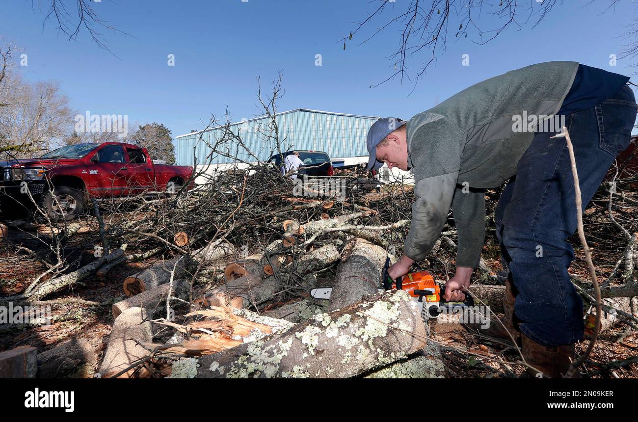 Keith Calhoun, a Copiah County School District bus mechanic, uses a ...
