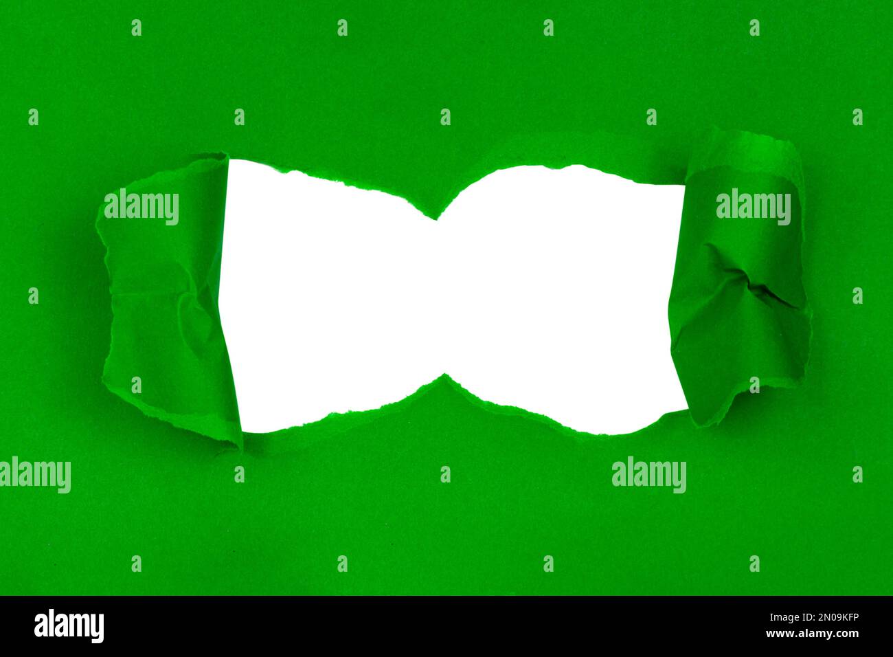 Green torn sheet of paper with whole space for text Stock Photo - Alamy