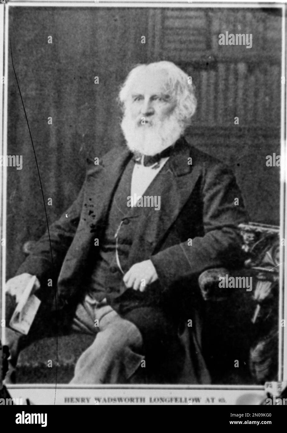 American poet, Henry Wadsworth Longfellow, is shown in this undated ...
