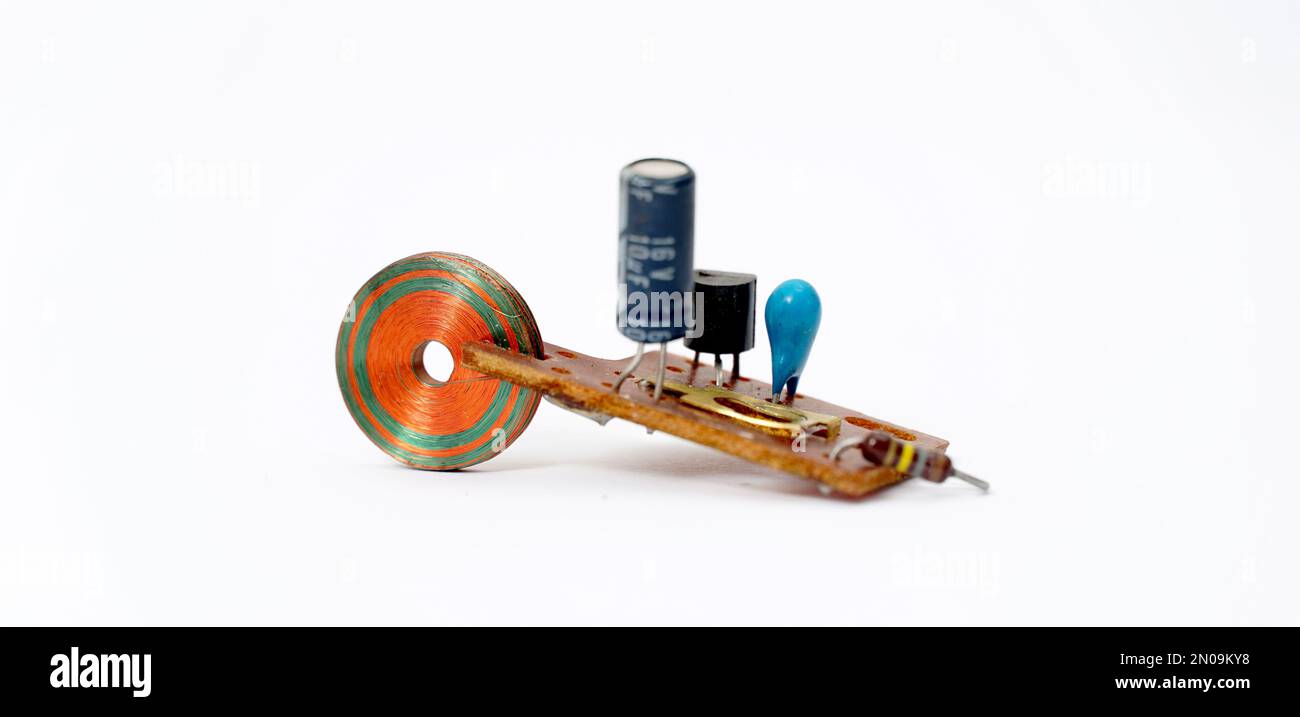 element of small electronic device on white Stock Photo - Alamy