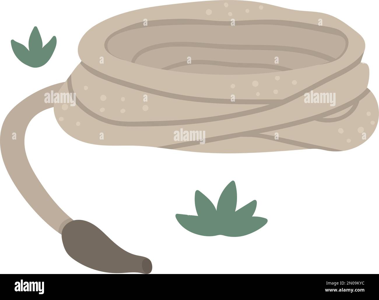 Vector hose isolated on white background. Flat spring garden tool ...