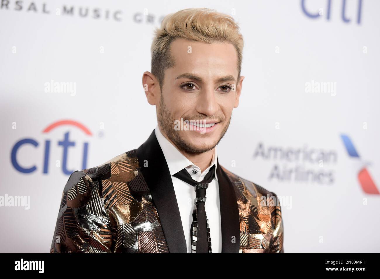 Frankie Grande arrives at the Universal Music Group Grammy Awards after ...
