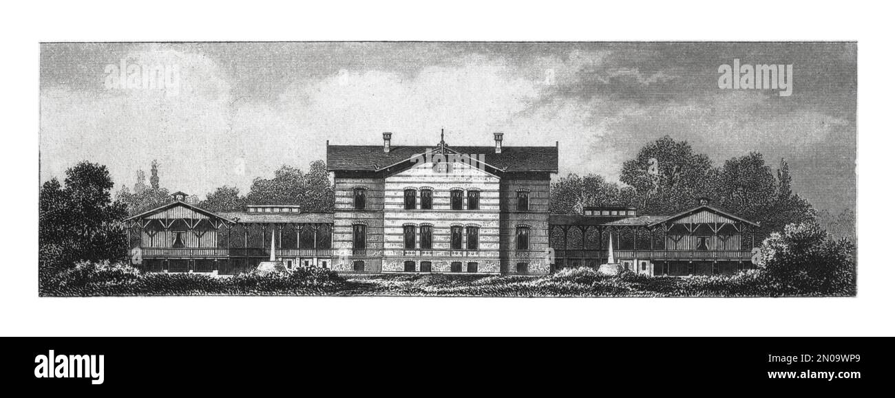 19th-century illustration of hospital in Berlin, XIX century. Engraving ... 19th-century illustration of hospital in Berlin, XIX century. Engraving ...