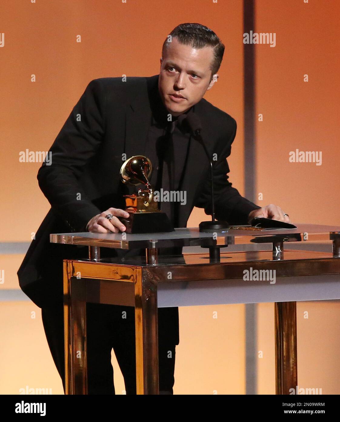 Jason Isbell accepts the award for best american roots song for "24 ...