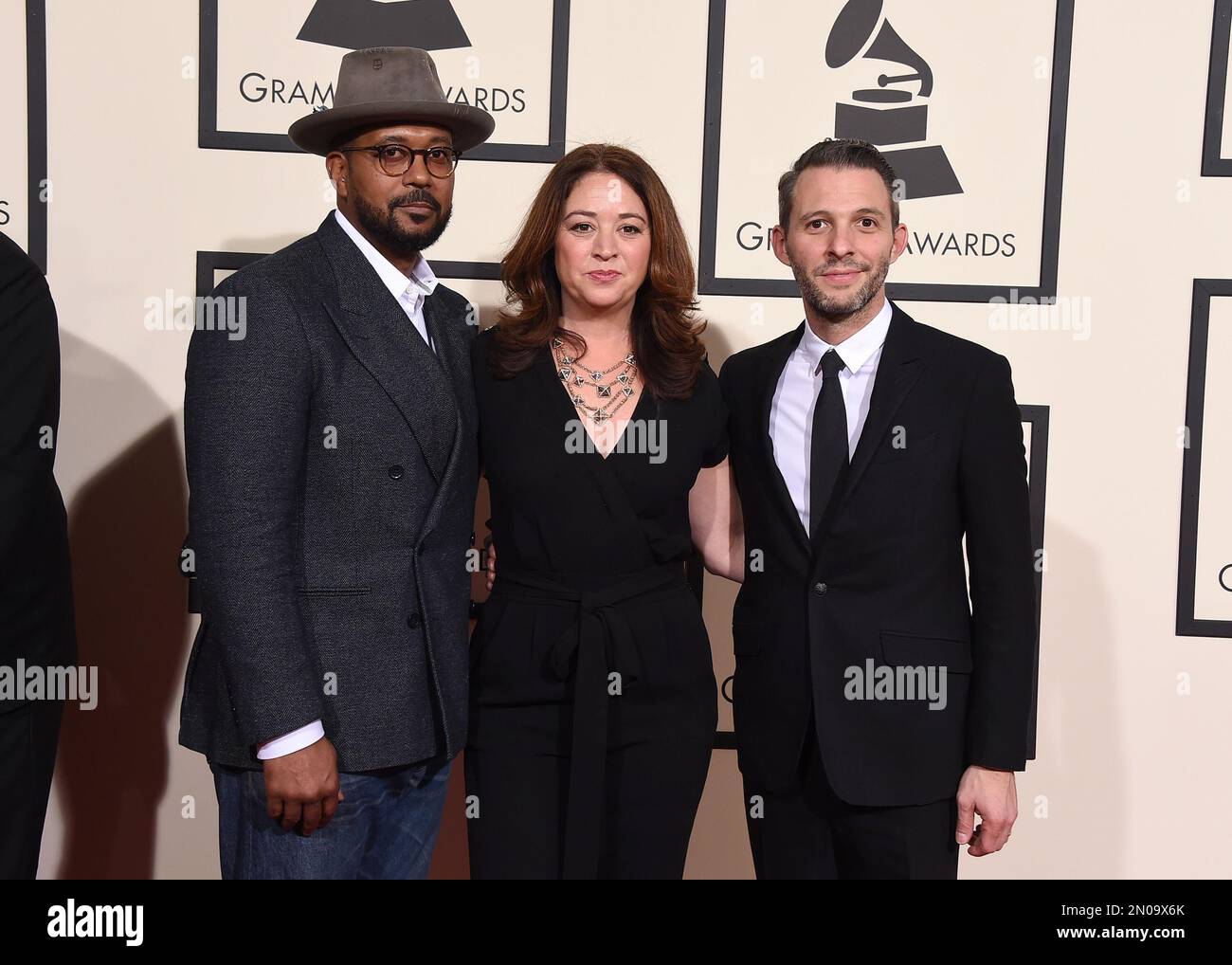 Jayson Jackson, from left, Liz Garbus, and Justin Wilkes arrive at the ...