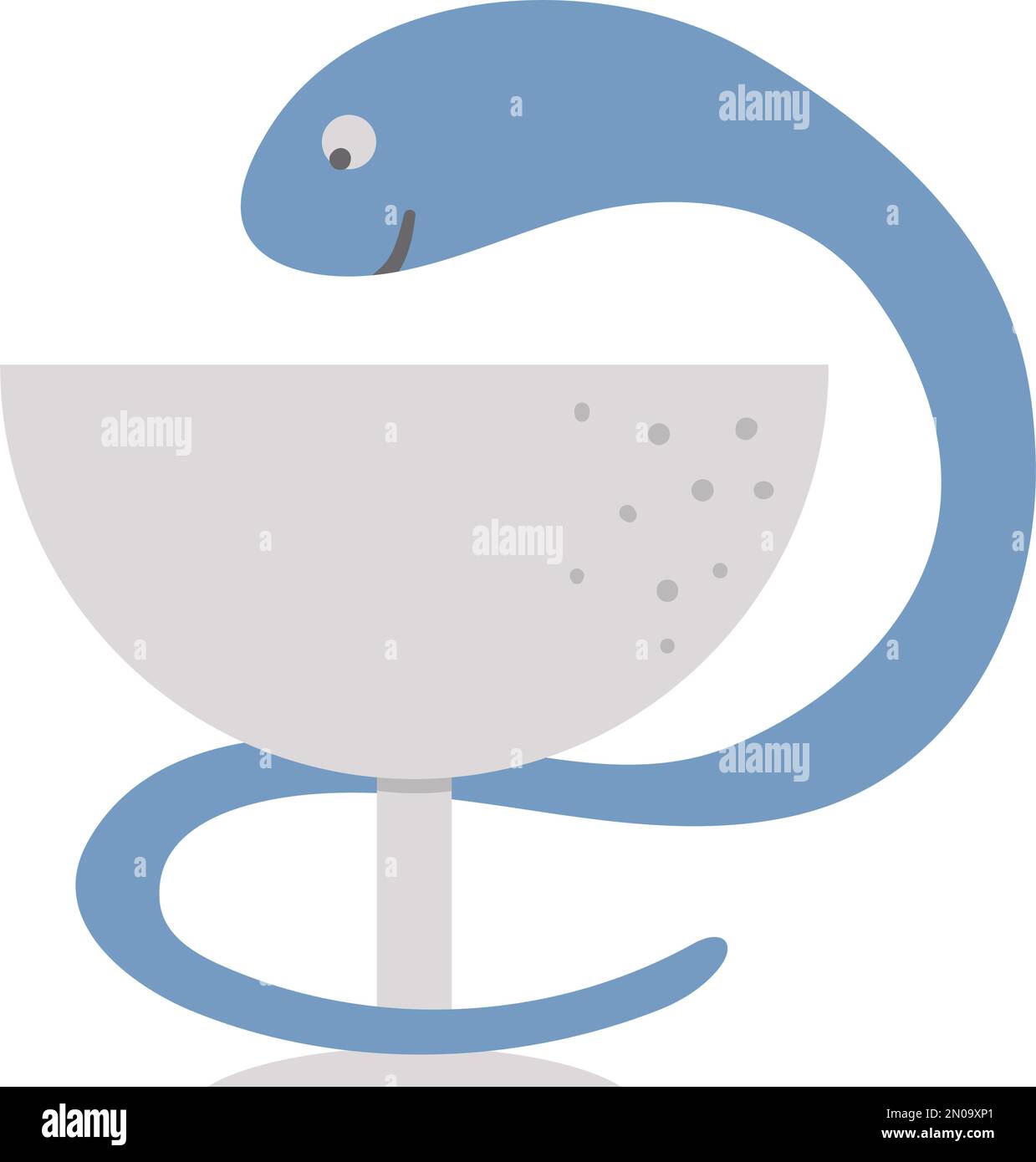 Vector flat goblet with snake icon. Medical symbol picture isolated on ...