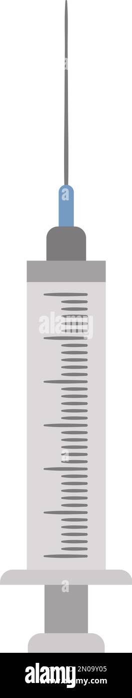 Vector flat syringe icon. Medical equipment picture isolated on white ...