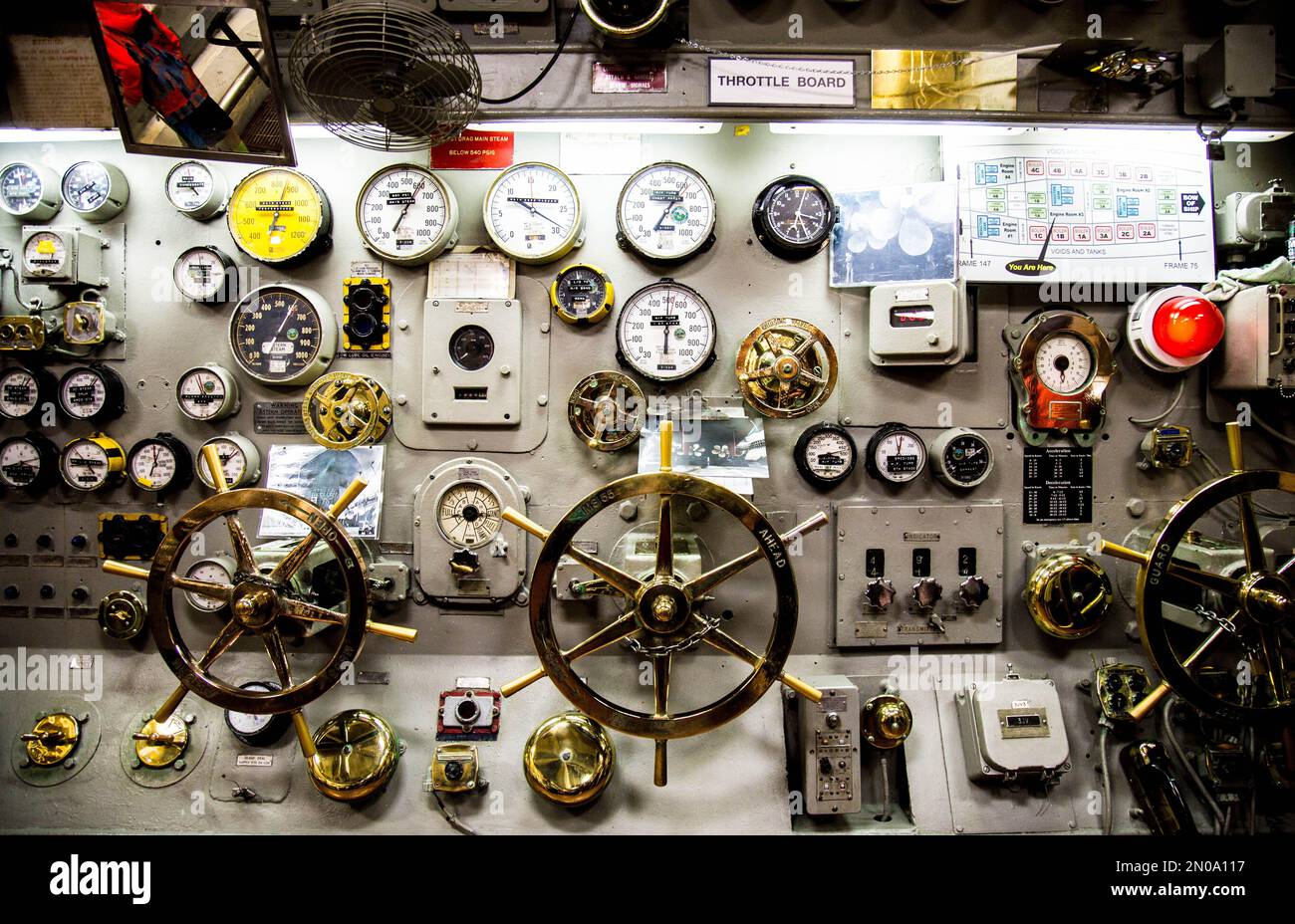The control panel of a ship Stock Photo - Alamy