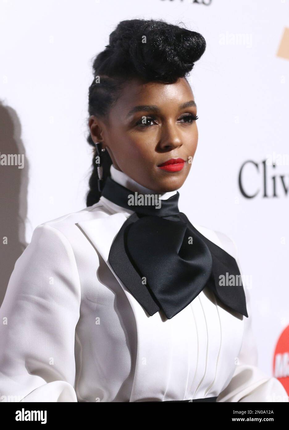 Janelle Monae arrives at the 2016 Clive Davis Pre-Grammy Gala at the ...