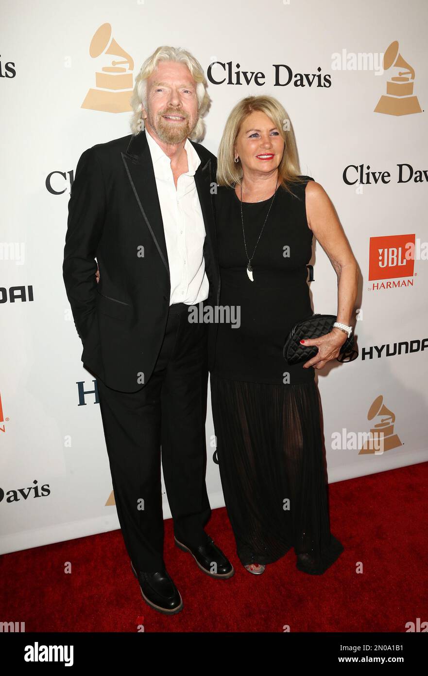 Richard Branson, left, and Joan Templeman arrive at the 2016 Clive ...
