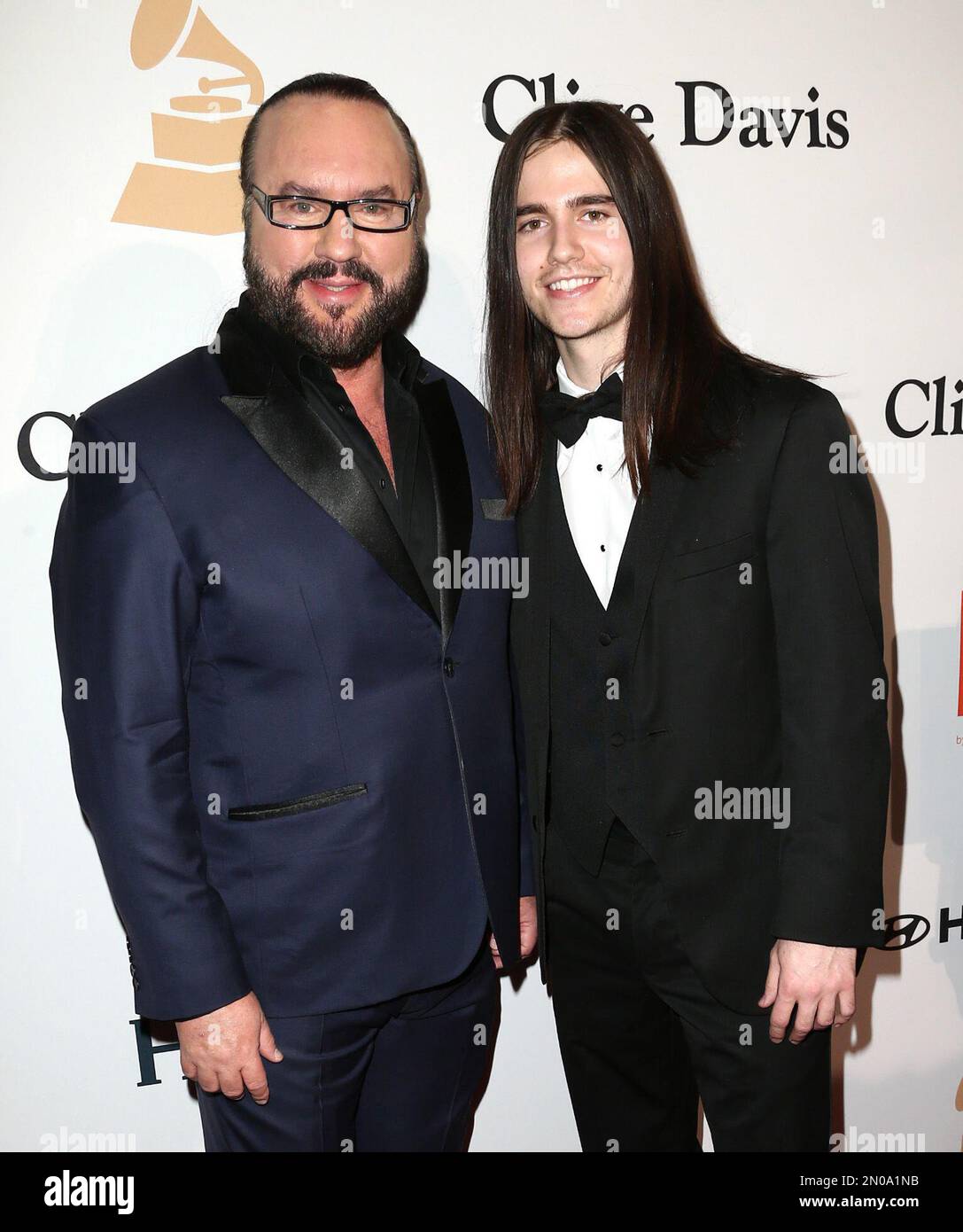 Desmond Child, left, and Anthony De La Torre arrive at the 2016 Clive ...
