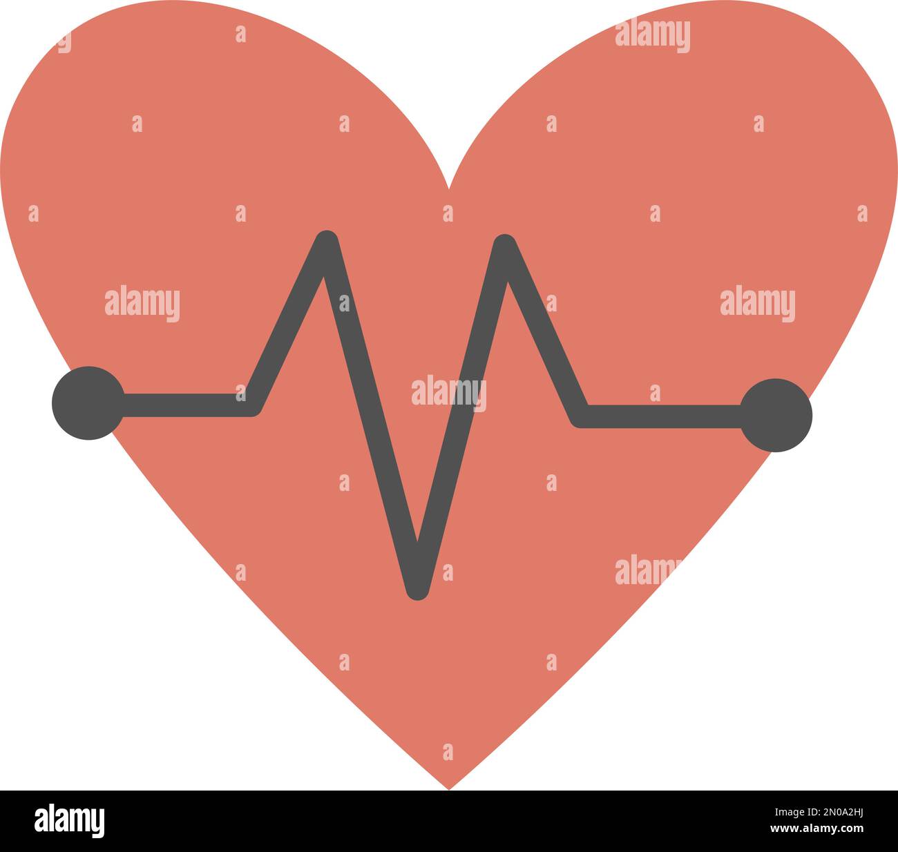 Vector flat heart rate icon. Medical symbol picture isolated on white ...
