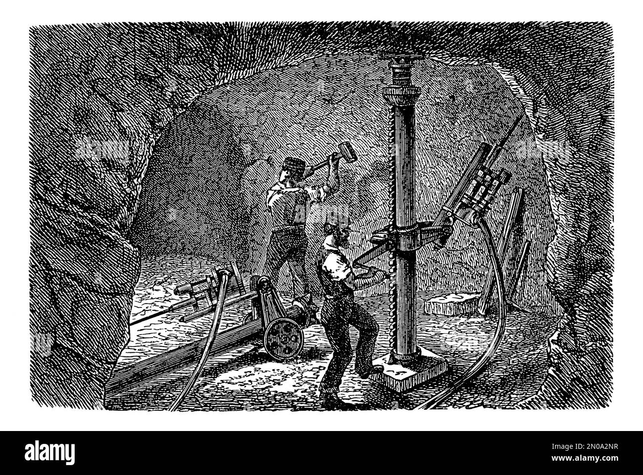 Tunnel drilling machine Cut Out Stock Images & Pictures - Alamy