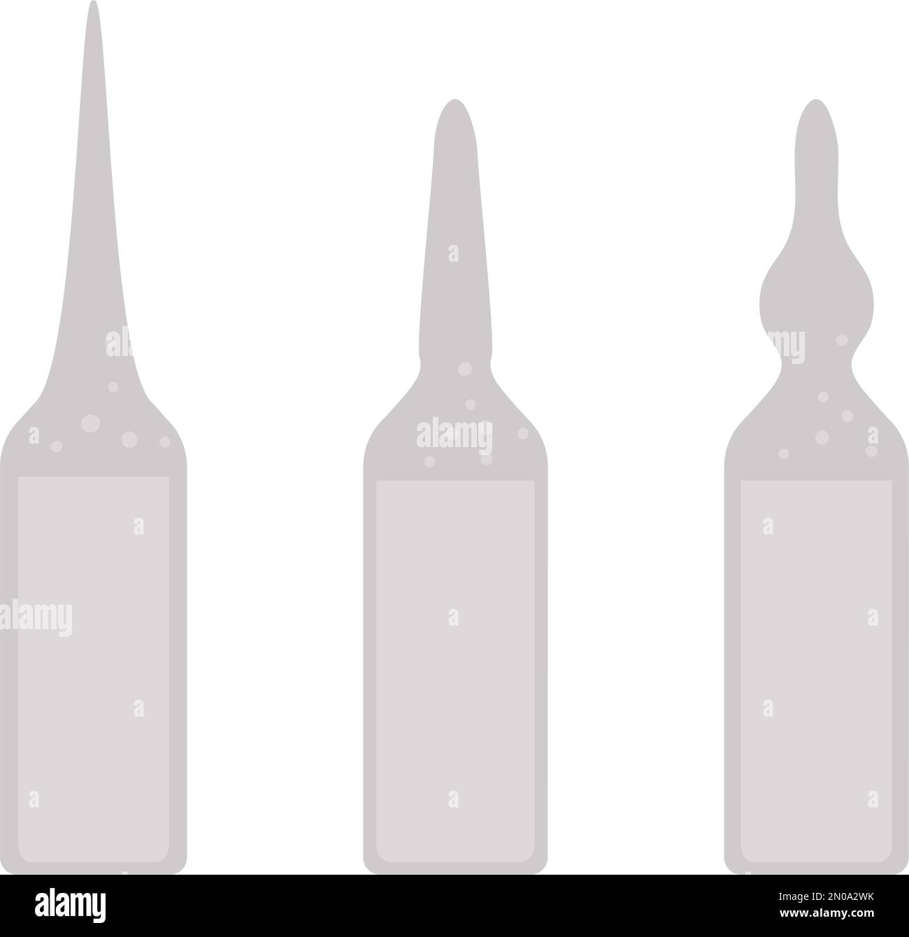 Vector flat glass bulb icon. Medicine picture isolated on white ...