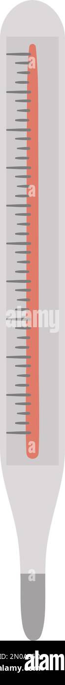 Vector flat thermometer icon. Medical equipment picture isolated on ...