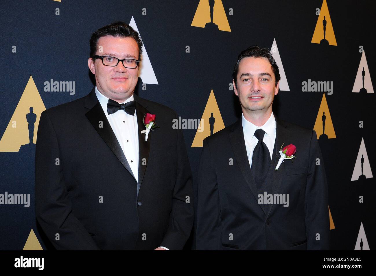 Technical Achievement Award recipients Christopher Bregler, left, and ...