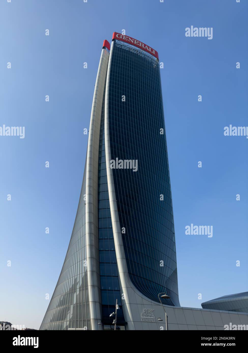 The skyscraper "Lo Storto" also called Hadid Tower, in the new district ...