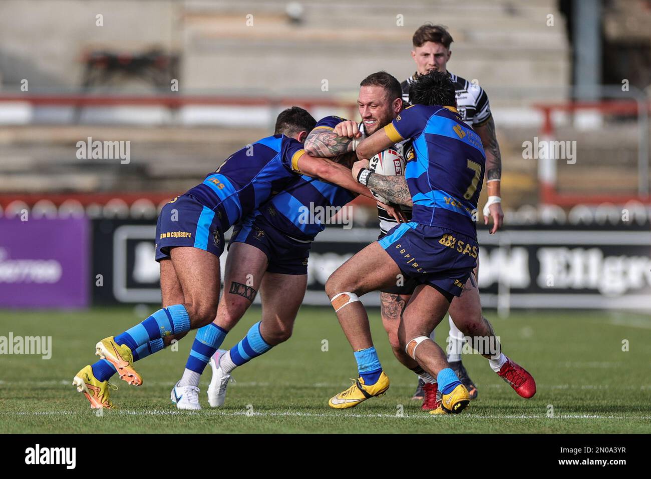 Josh Griffin #23 of Hull FC in action during the Rugby League Pre ...