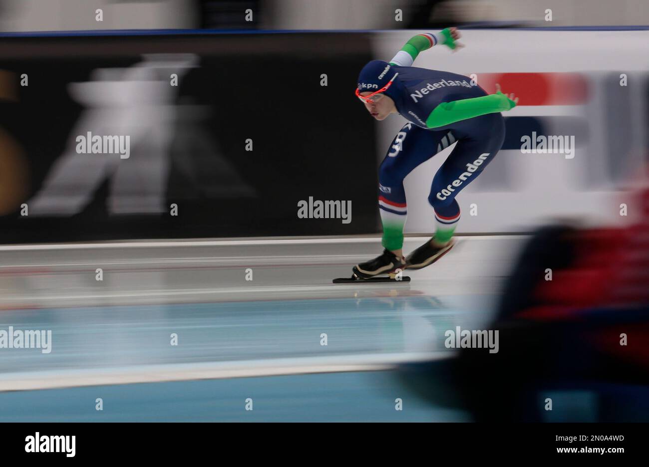 Marrit Leenstra, of the Netherlands, competes during the women's 1500 ...