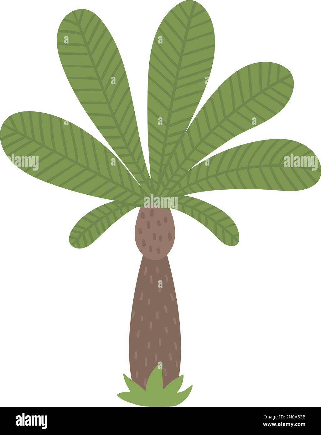 Vector tropical palm tree clip art. Jungle foliage illustration. Hand ...