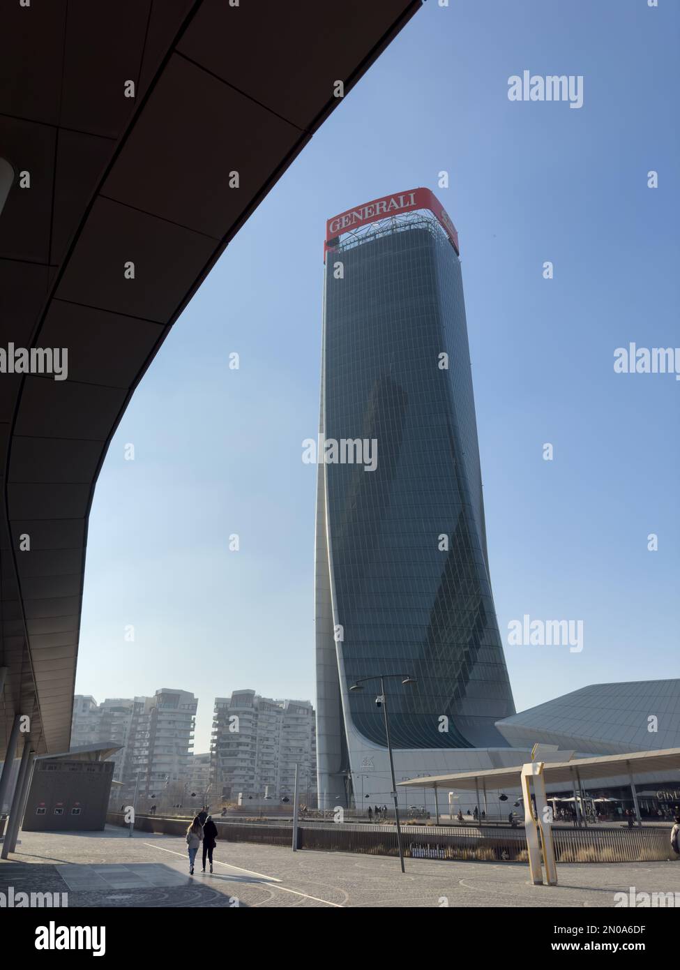 The skyscraper "Lo Storto" also called Hadid Tower, in the new district ...