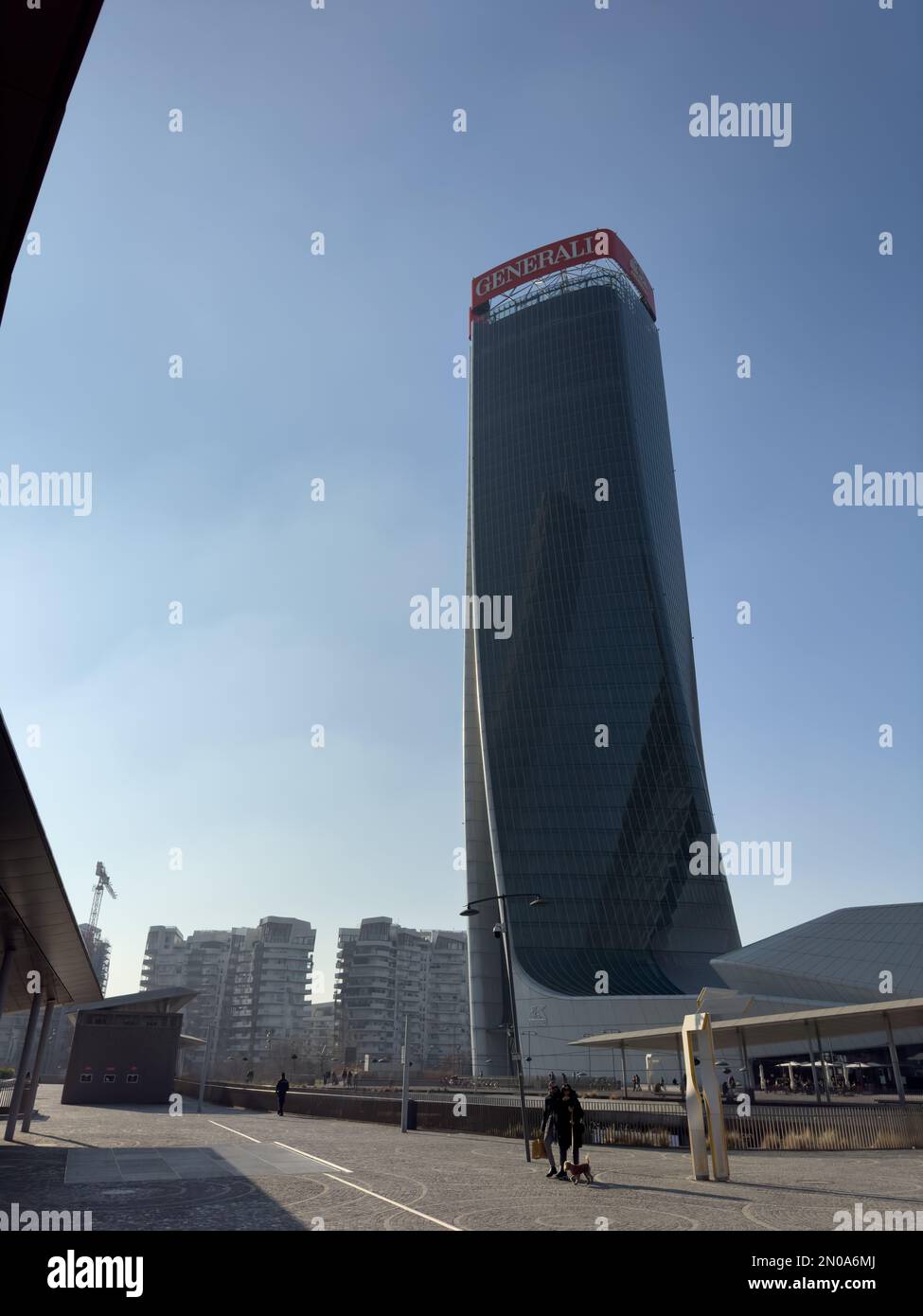 The skyscraper "Lo Storto" also called Hadid Tower, in the new district ...